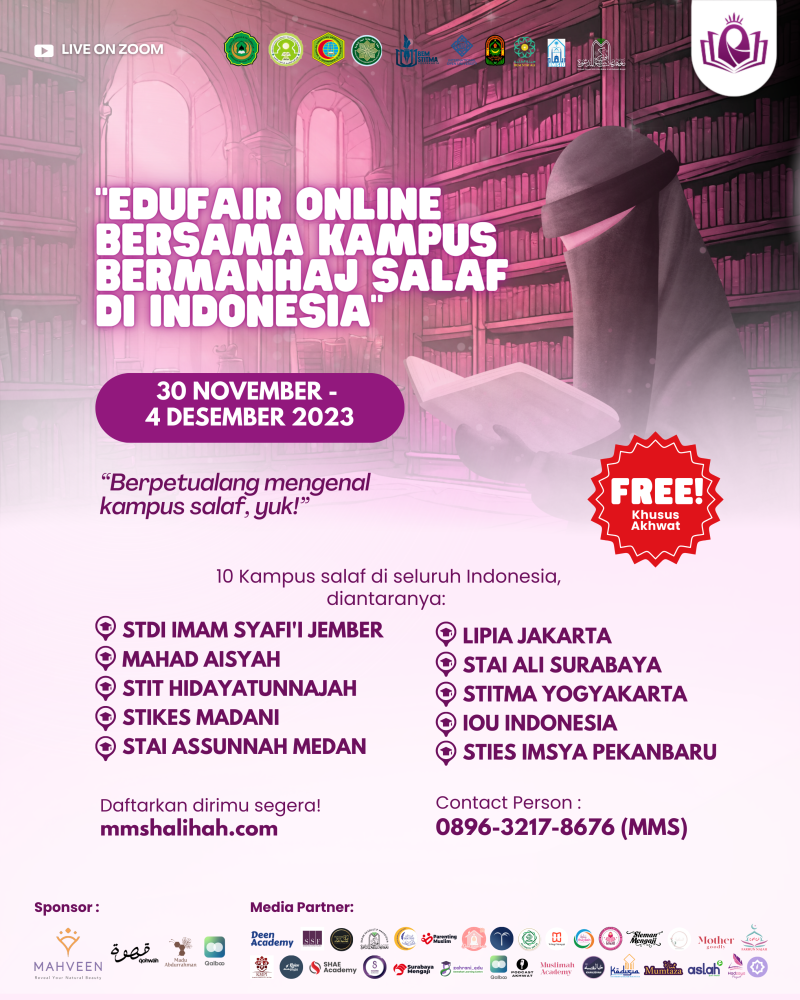 EduFair Online 2023 Bersama Kampus Bermanhaj Salaf Indonesia – MMShalihah Blog